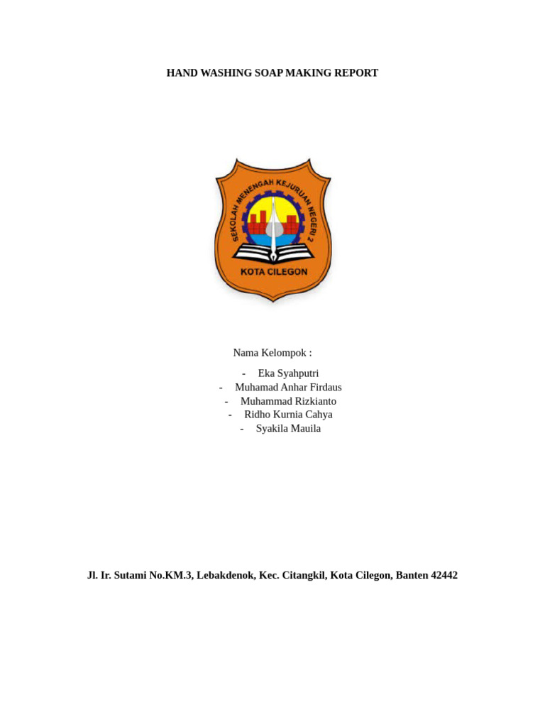 Hand Washing Soap Making Report | PDF | Hand Washing | Pathogen