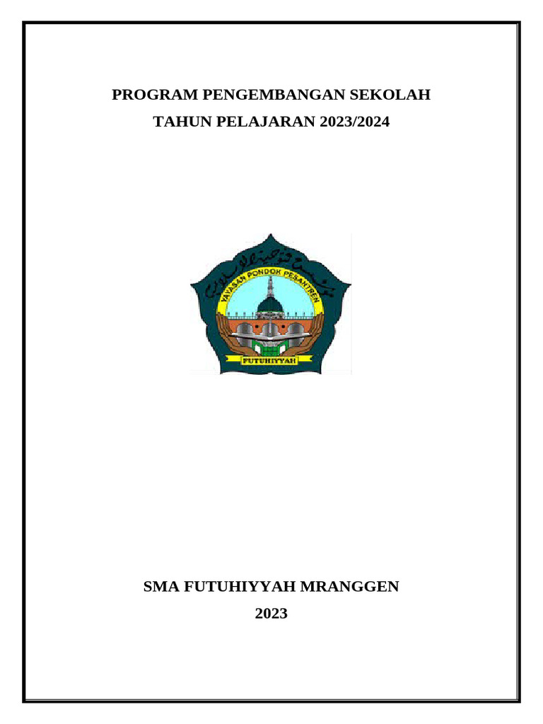 Cover Program Pengembangan Sekolah | PDF