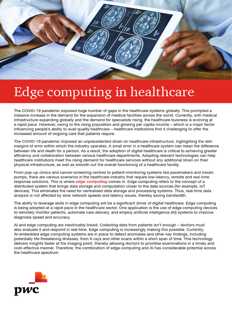 Edge Computing in Healthcare | PDF | Health Care | Internet Of Things