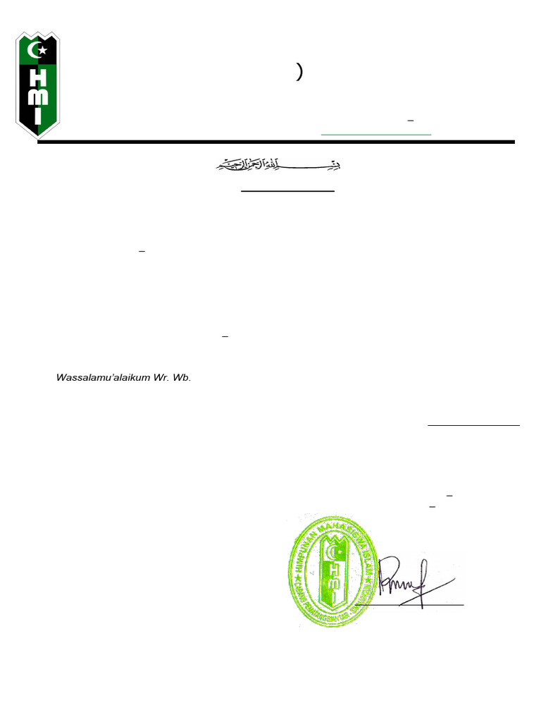 Mandat HMI untuk Jihan Akbar Nasution | PDF