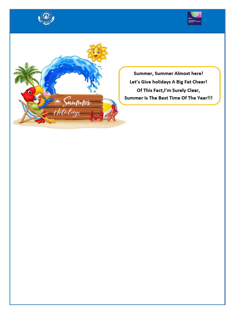 Holidays' Homework Class II (2022-23) | PDF