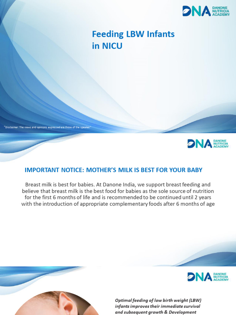 Feeding LBW Infants in NICU | PDF | Breastfeeding | Breast Milk