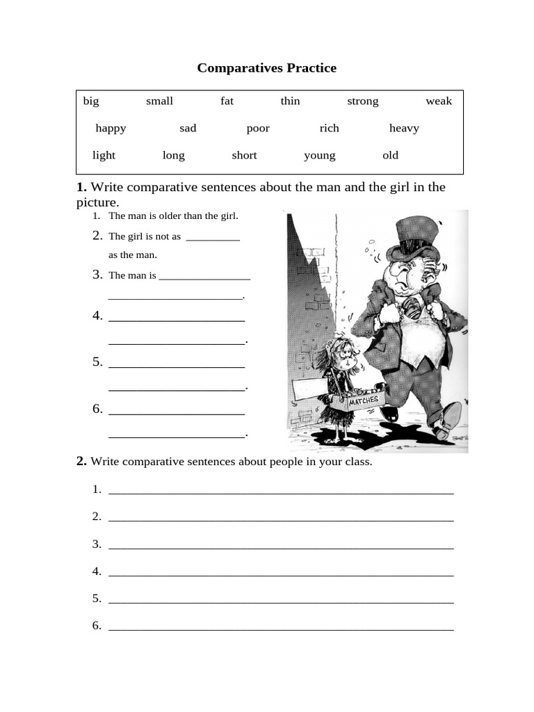 Comparatives Fun Activities | PDF
