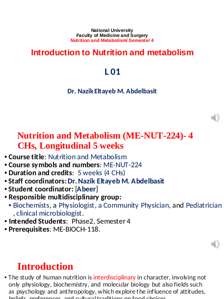 Introduction To Nutrition Course Recorded | PDF | Nutrition | Diet ...