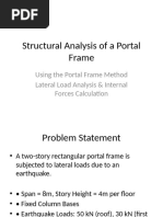 Portal Method Frame Analysis Guide | PDF | Mechanics | Mechanical Engineering