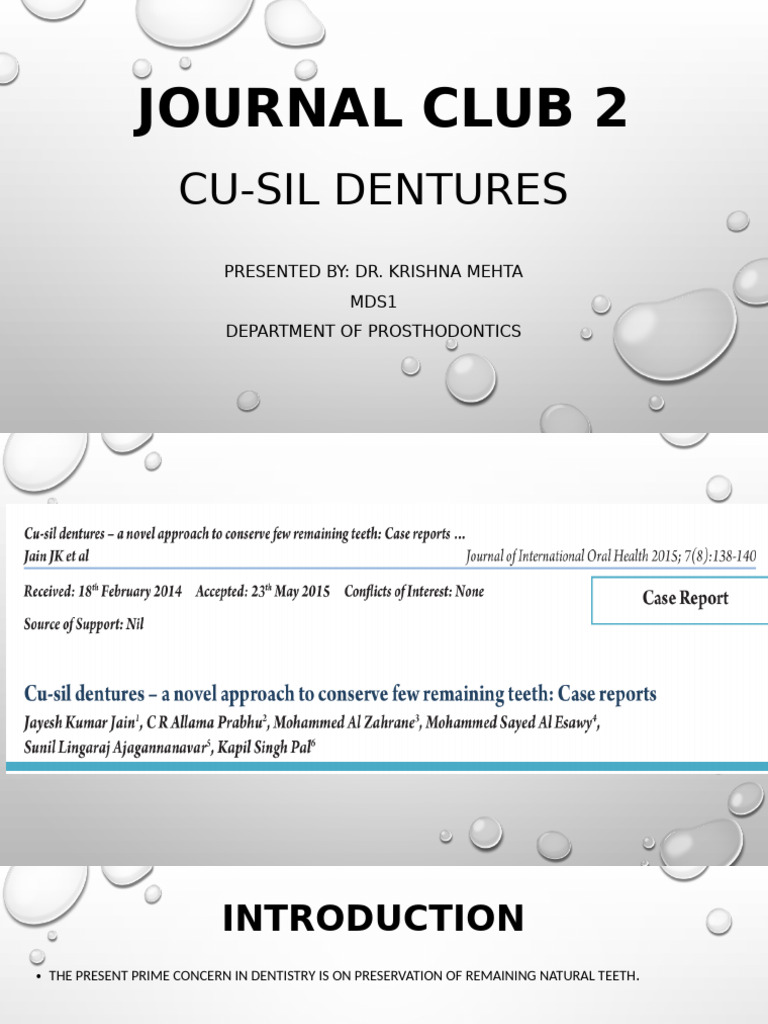 CU-SIL Dentures: Benefits and Case Studies | PDF | Dentures | Dentistry ...