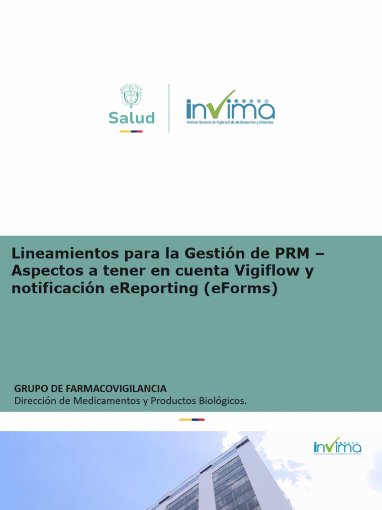 1.1 Capacitación - Lineamientos para la Gestión de PRM – Aspectos a tener en cuenta Vigiflow y ...