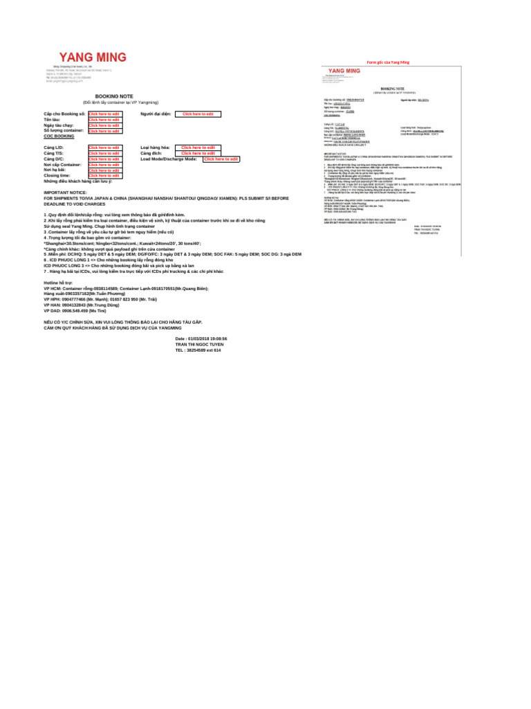 Booking Collection - Nhom 02 | PDF | Cargo | Bill Of Lading
