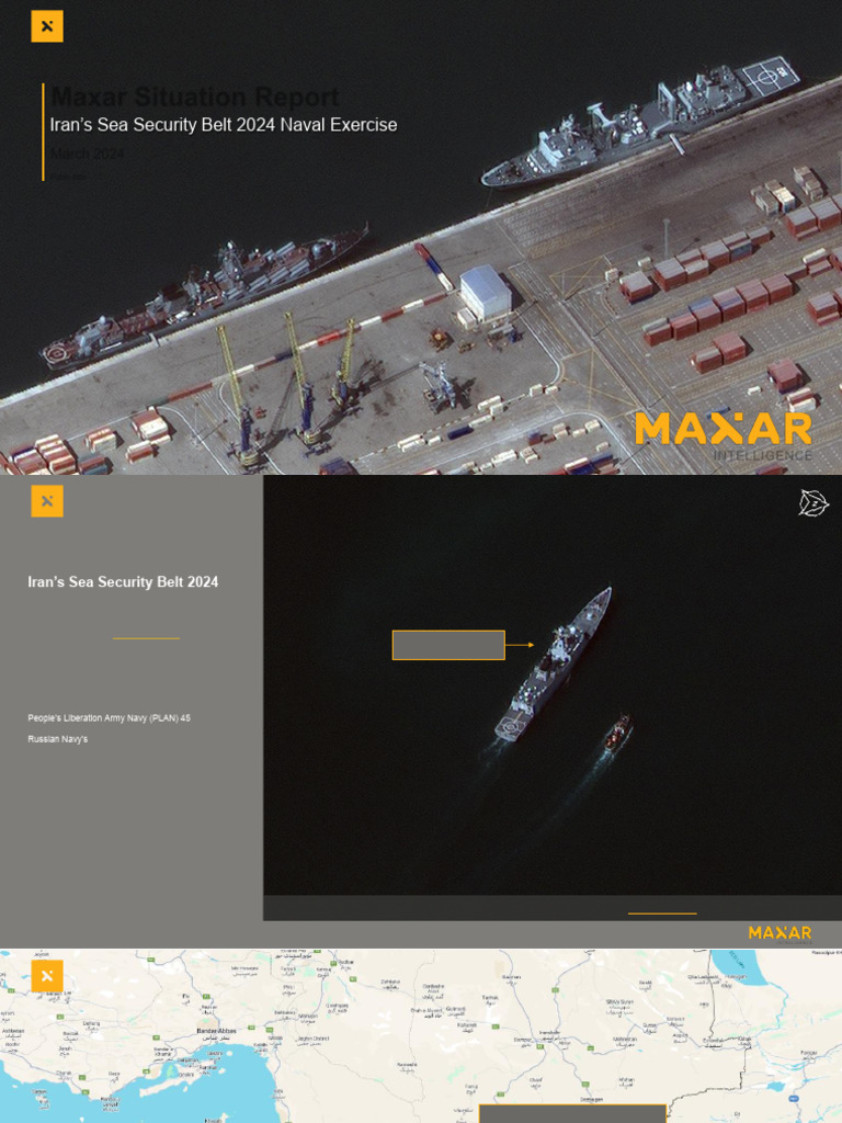 202403 Maxar SitRep Iran s Sea Security Belt 2024 Naval Exercise | PDF ...
