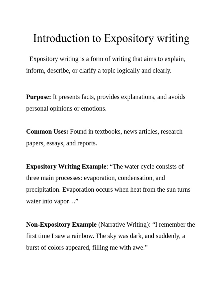 Intro To Expository Writing | PDF | Cognition | Human Communication
