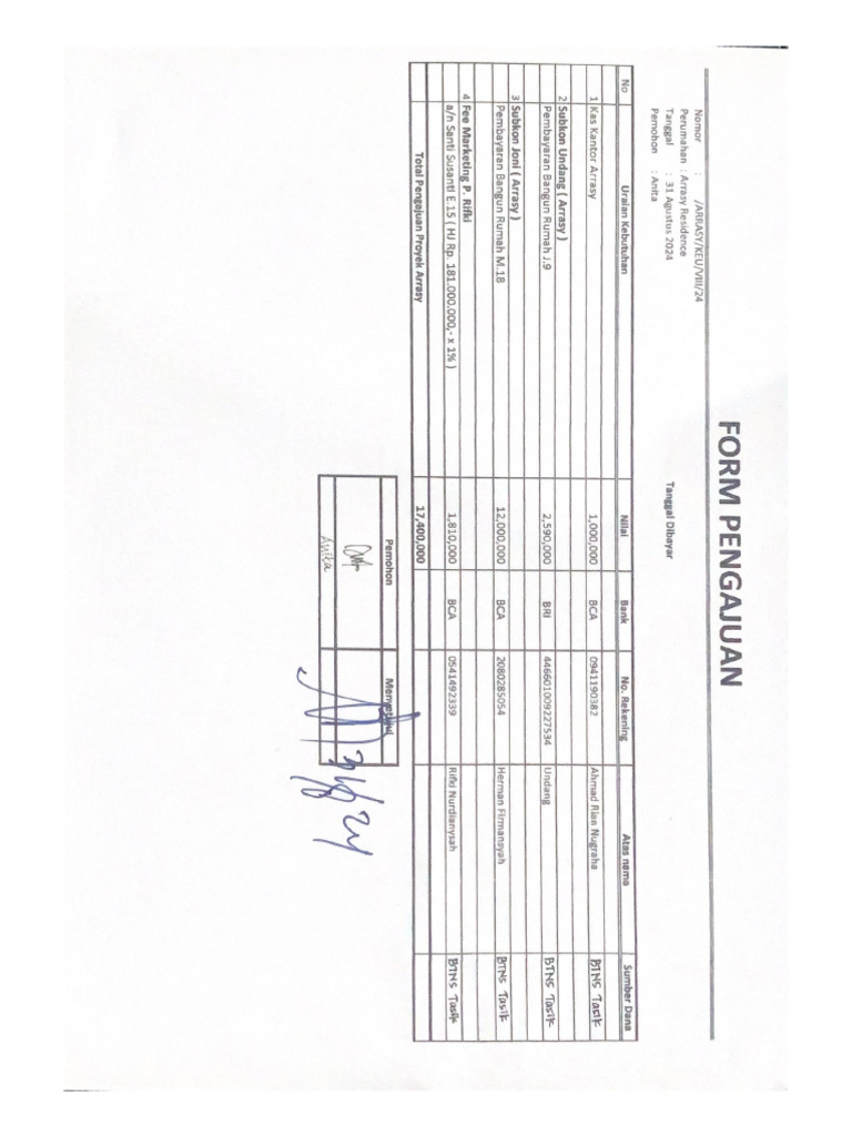 Form Pengajuan | PDF