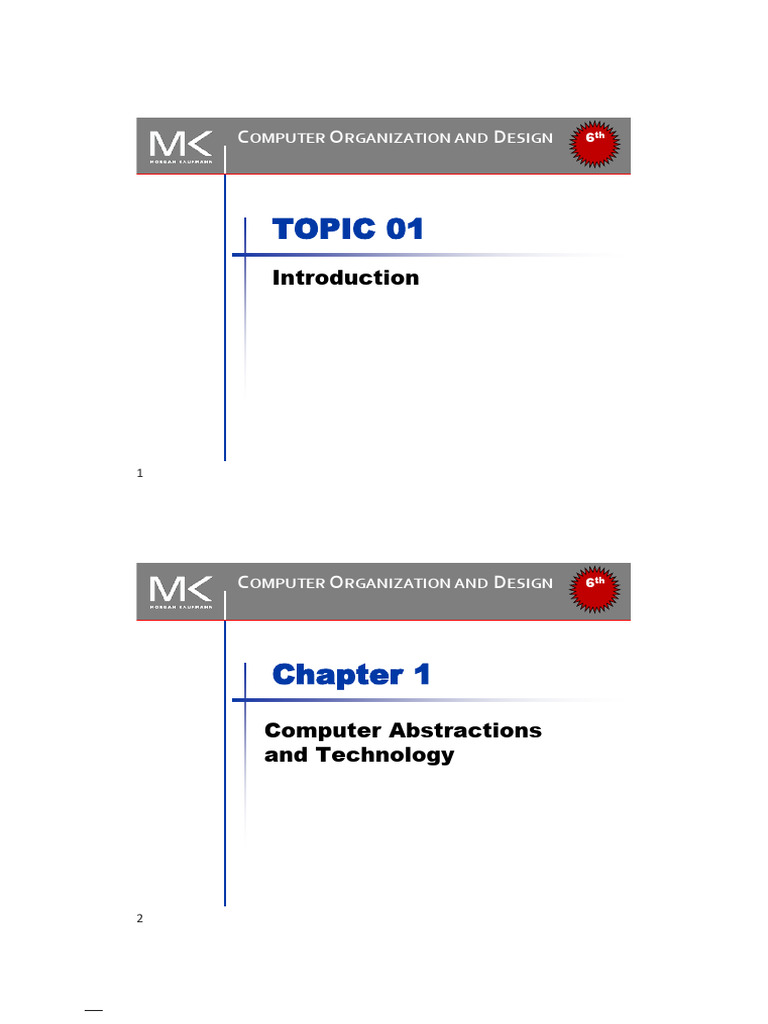 CS224-Topic 01 Introduction (Updated) | PDF | Central Processing Unit | Computer Data Storage