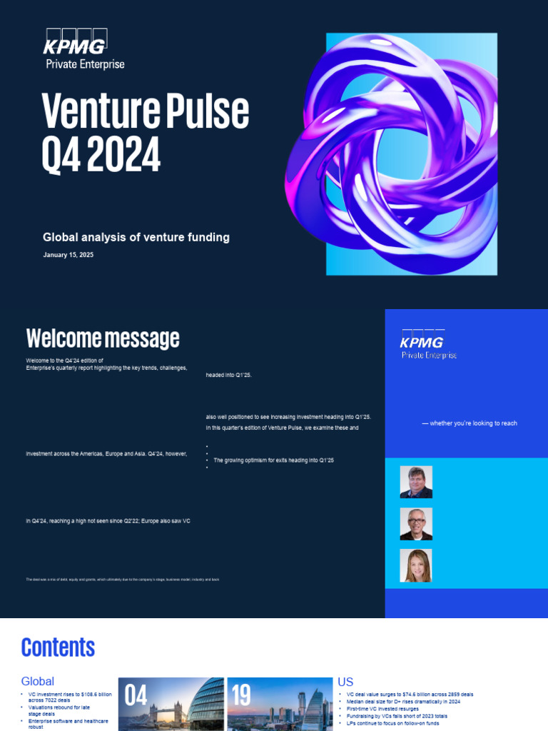 Venture Pulse q4 2024 | PDF | Venture Capital | Corporate Finance