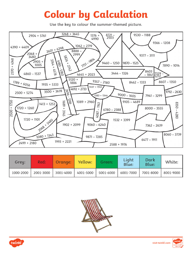 T M 1686813405 Ks2 Summer Themed 4 Digit Addition and Subtraction ...