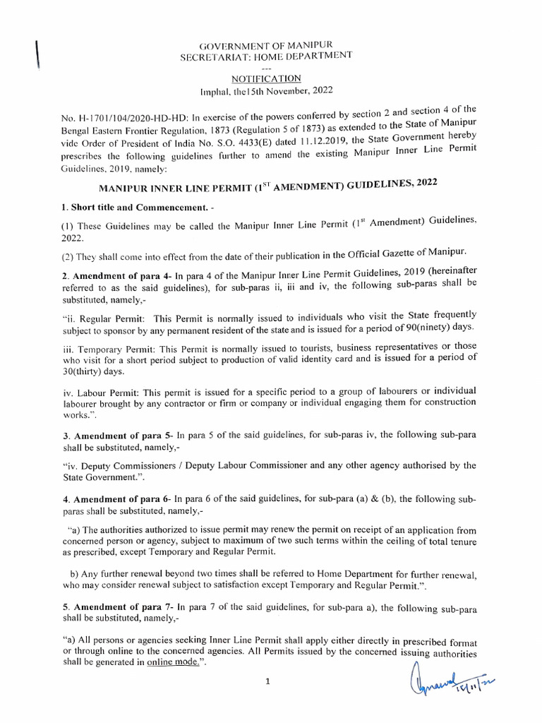 ILP Amendment Notification | PDF | Driver's License | Passport