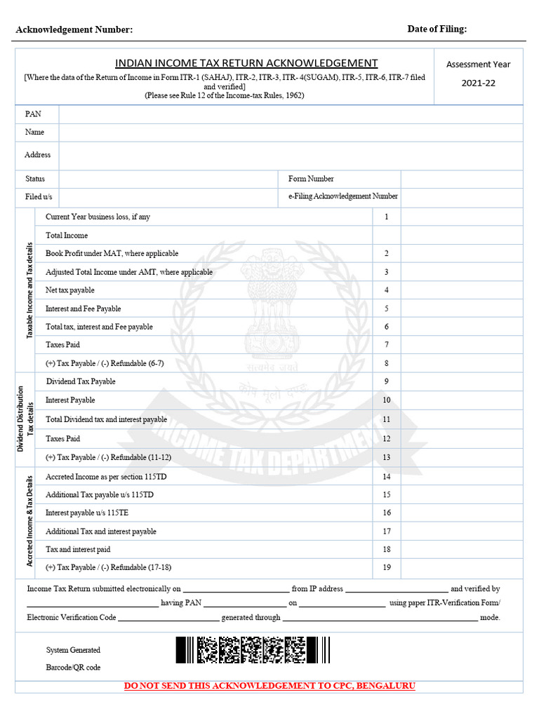 Dula Ram Harijan Itr 2021-22 | PDF | Taxes | Income Tax