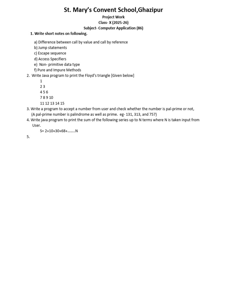 Class 10 Project 2025 | PDF