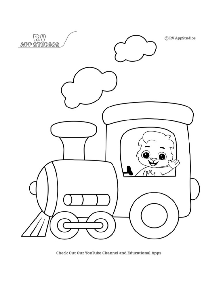 54 Free Printable Coloring Pages Train | PDF