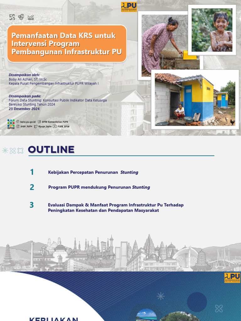 Bahan KapuswilI - Pemanfaatan Data KRS Untuk Intervensi Program Infrastruktur - v3 | PDF
