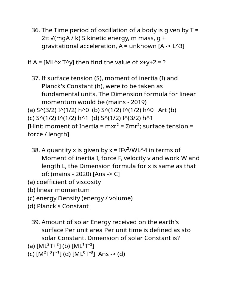 Physics Equations and Formulas | PDF