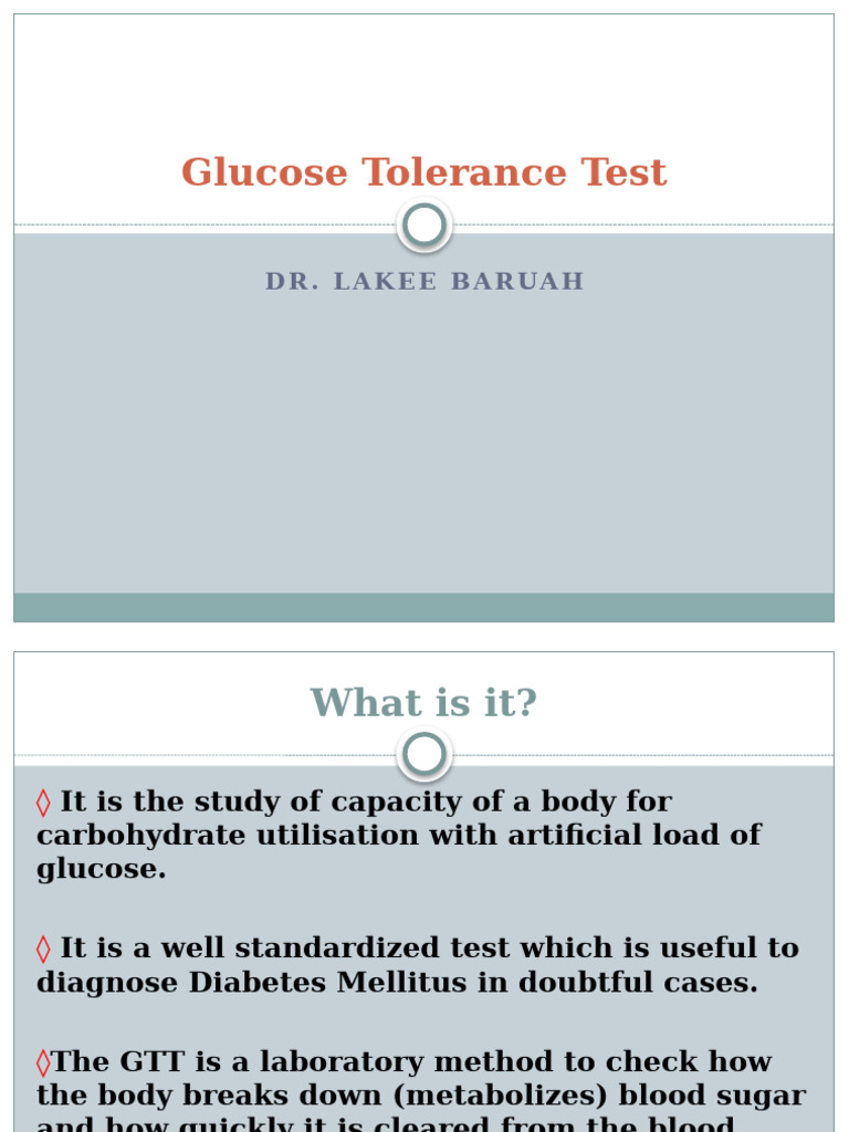 Glucose Tolerance Test - 035239 | PDF | Diabetes | Prediabetes