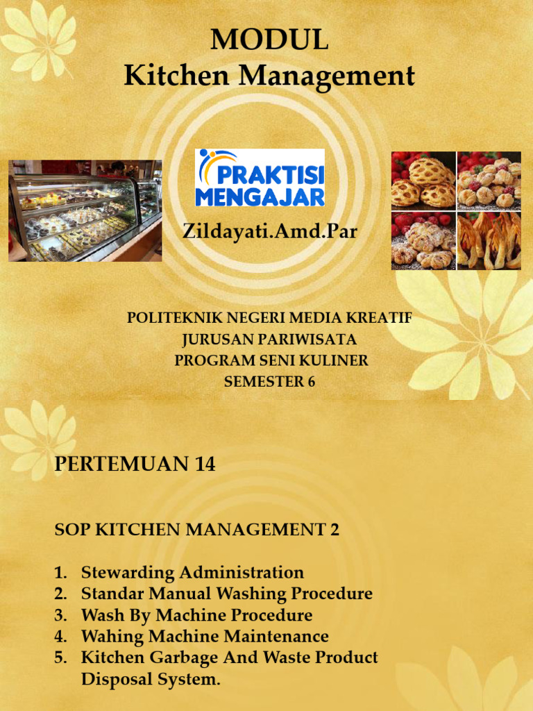 Pertemuan 14 SOP Kitchen Management 2 | PDF