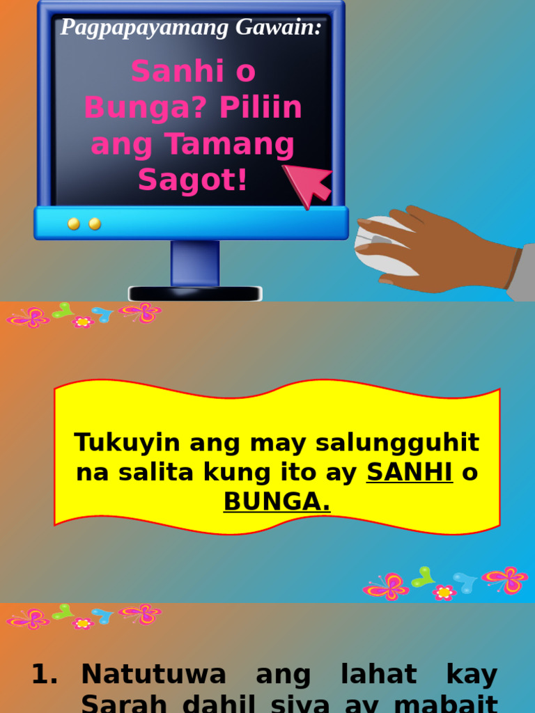Sanhi o Bunga Piliin Ang Tamang Sagot | PDF