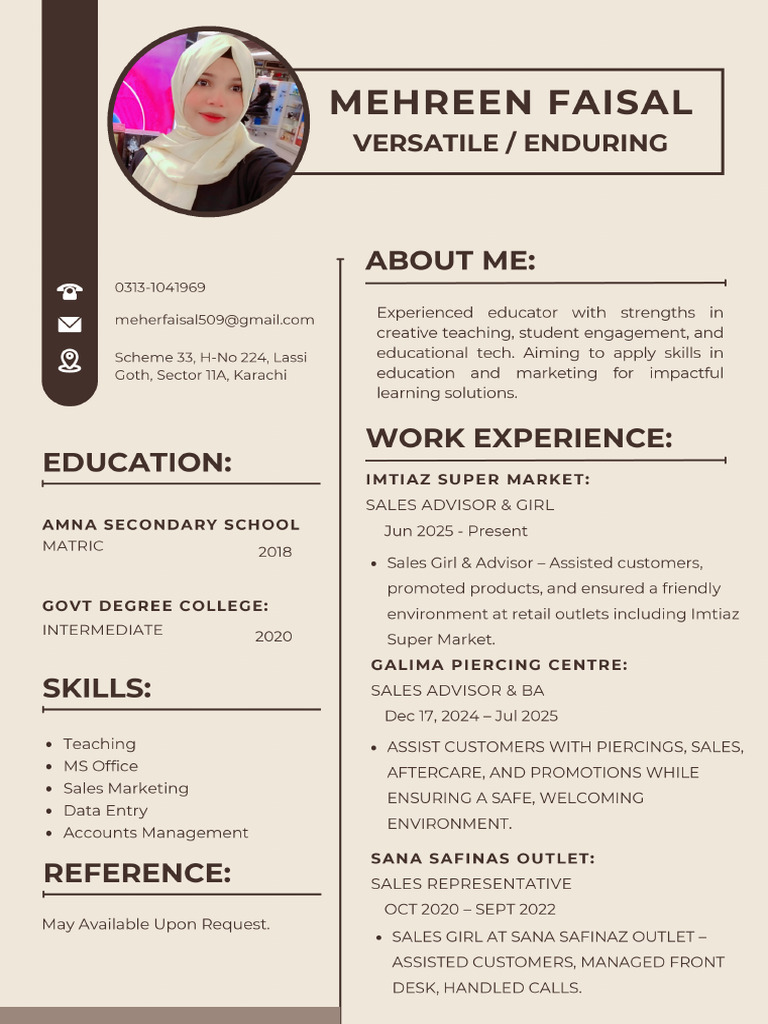 CV Mehreen New | PDF