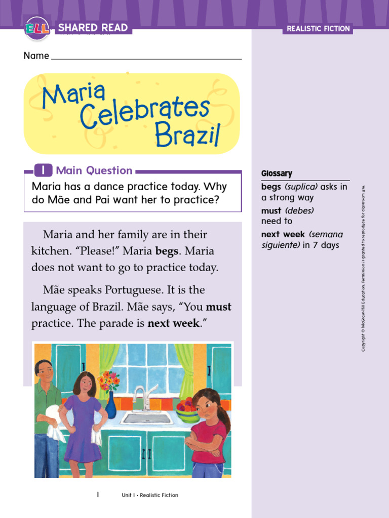 Wonders Unit1 Shared Ell | PDF