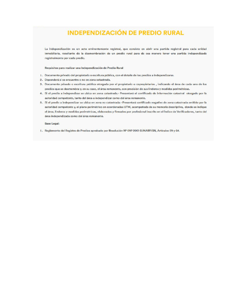 Independizacion de Predio Rural | PDF