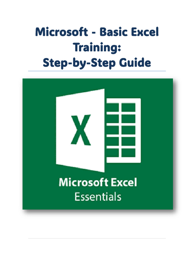 Microsoft Basic Excel Training Steps | PDF | Microsoft Excel | Spreadsheet
