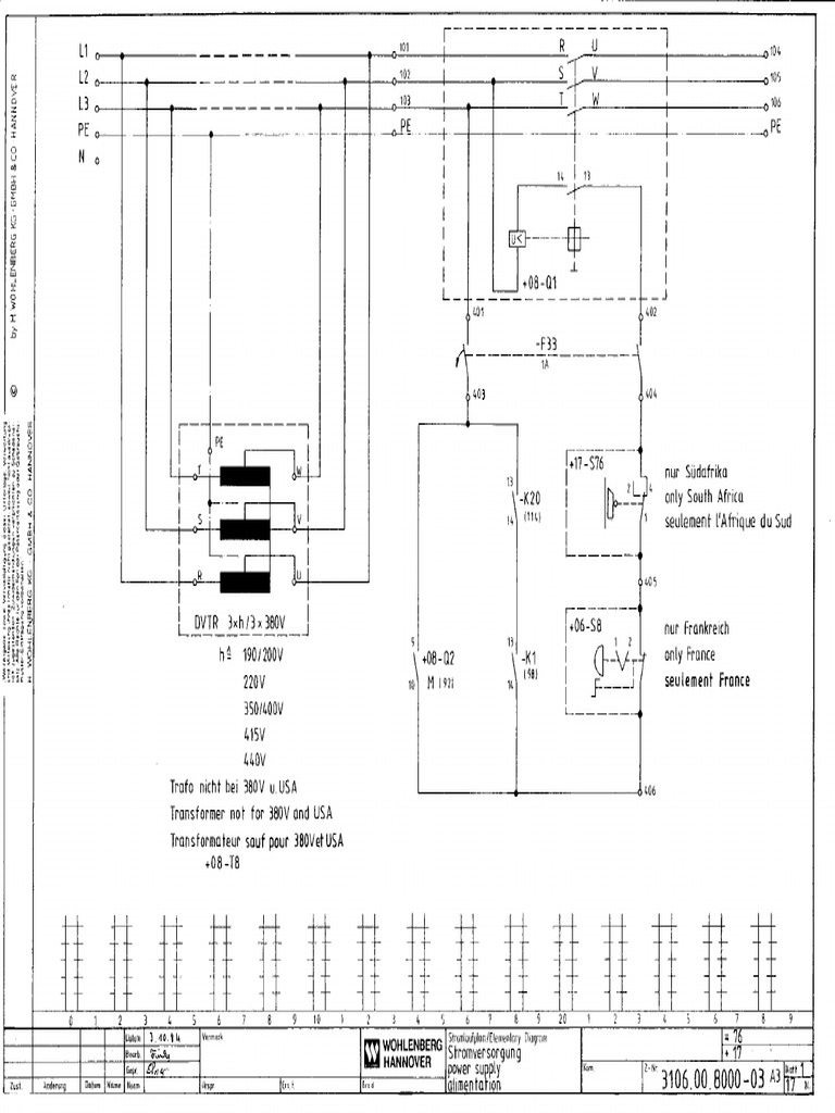 1WOHLENDERG 76 SPM 3106.00.8000-03 Wiring Diagram | PDF