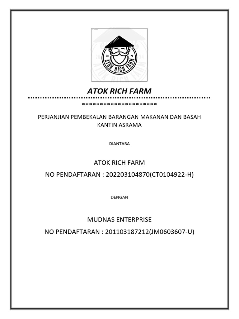 Perjanjian Atok Rich Dan Mudnas | PDF
