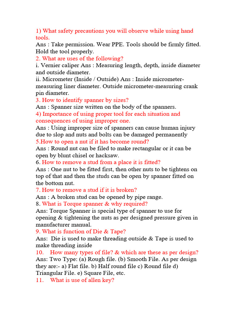 Mek Oral Questions and Answer - SET1 | PDF | Pump | Welding