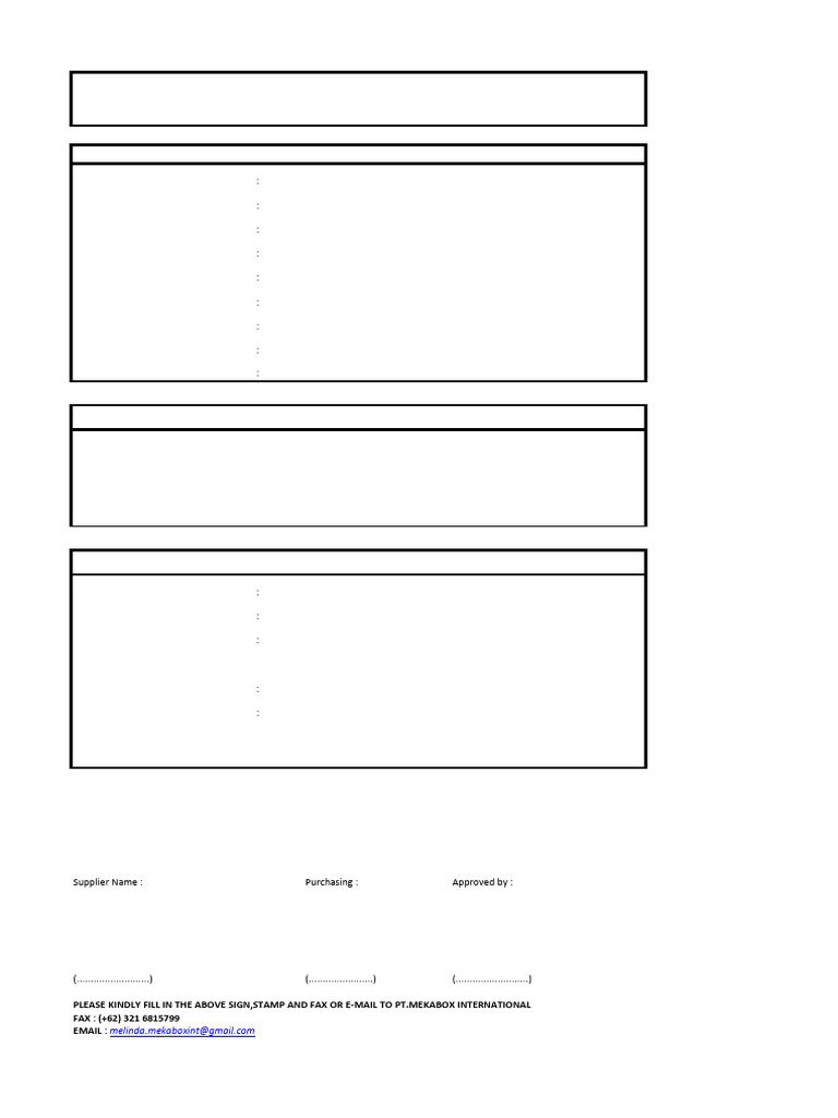 Form Supplyer PT Star Paper | PDF