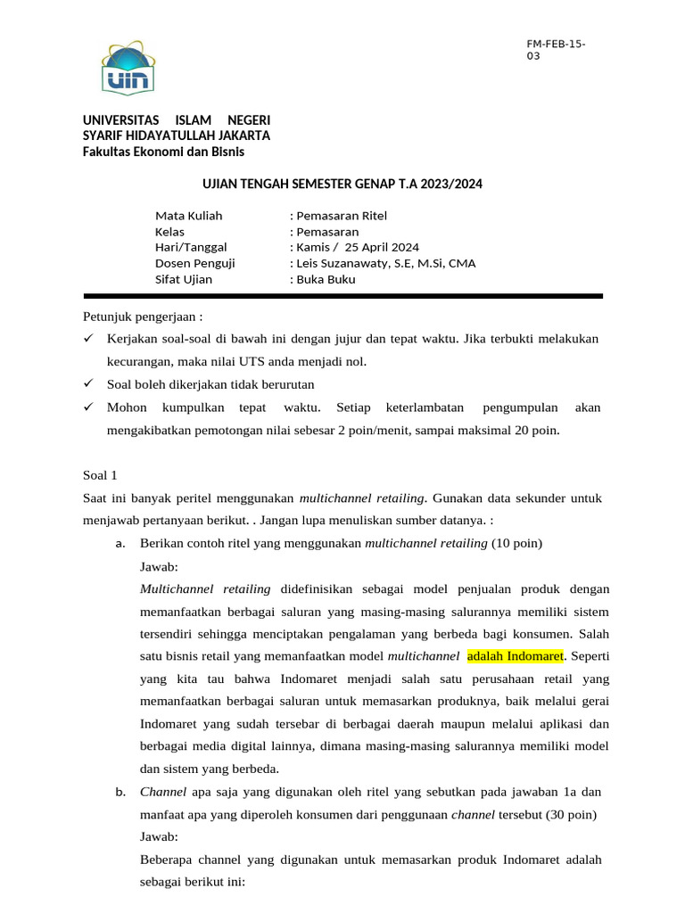 Pemasaran Ritel | PDF