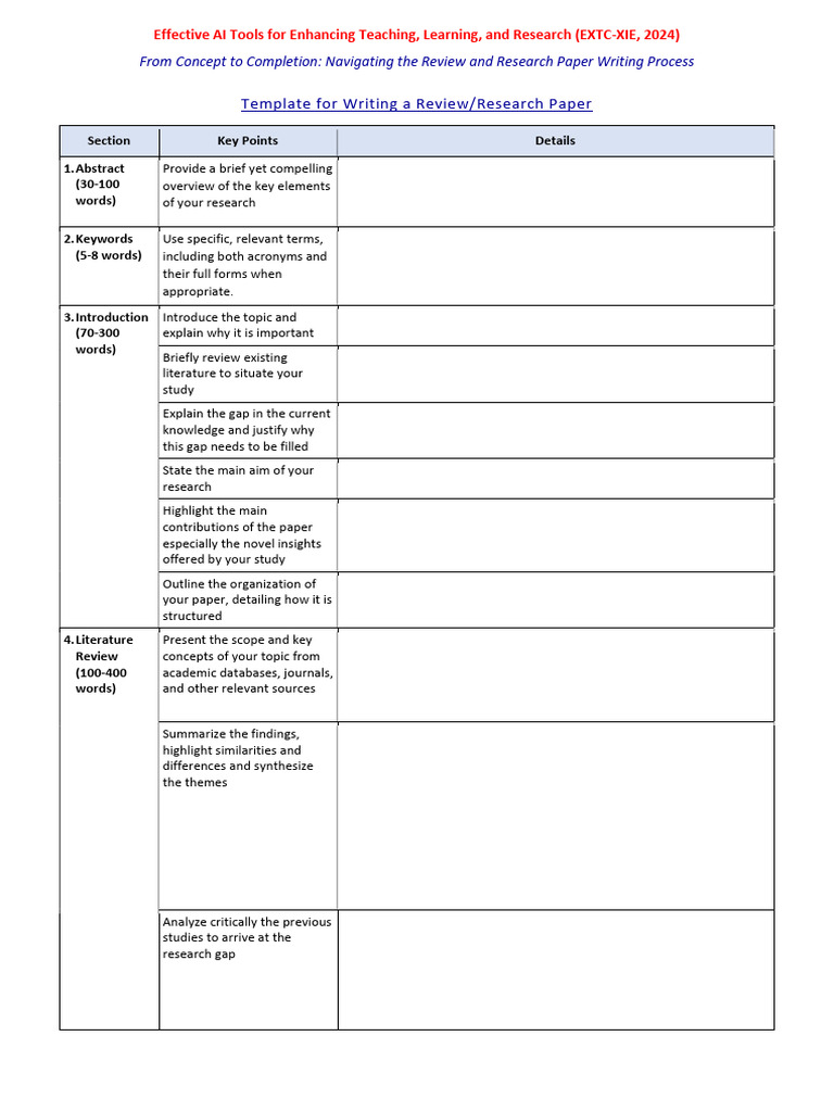 AITools-FDP2024 ReviewResearchPaper Template | PDF | Methodology | Cognition