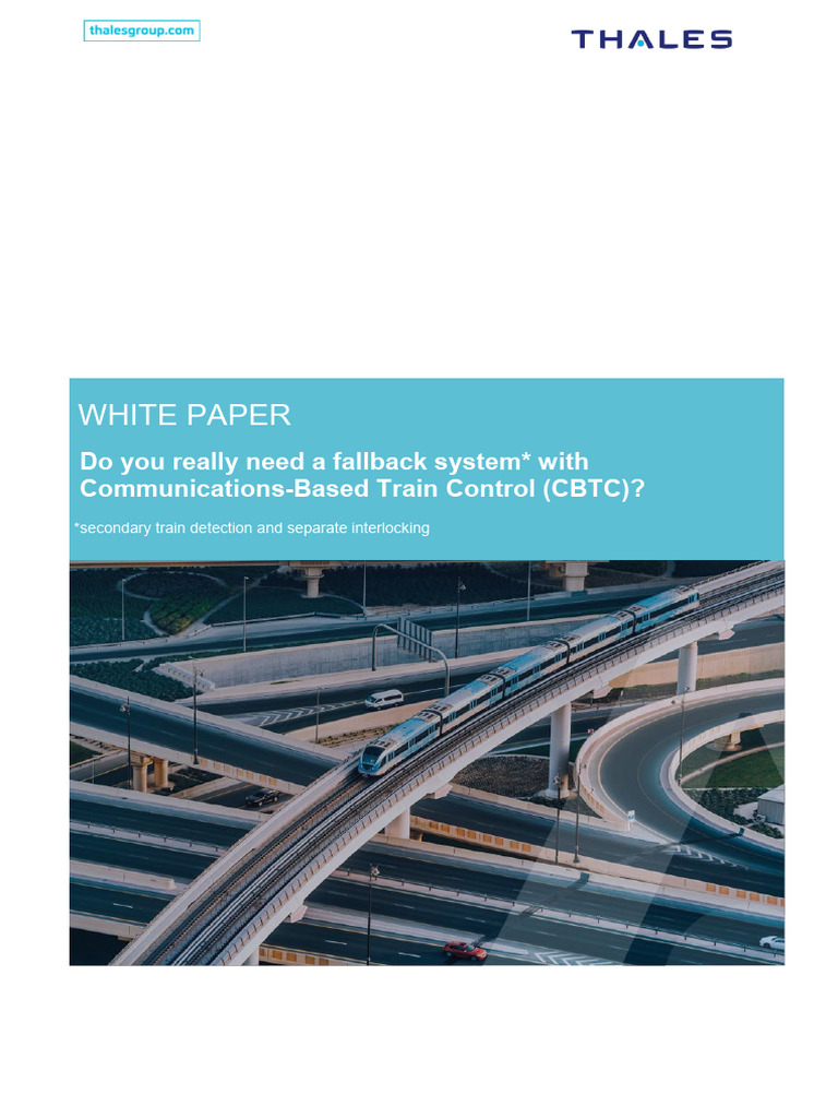Rethinking CBTC Fallback Systems | PDF | Train | Rail Transport