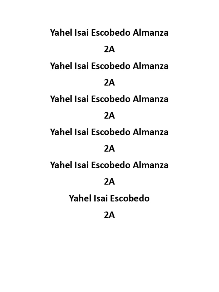 Yahel Isai Escobedo Almanza | PDF
