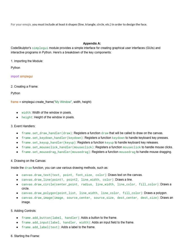 6.7 Coding Practice Emoji Project | PDF