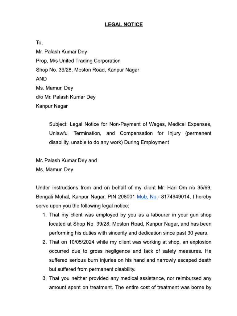 Legal Notice | PDF