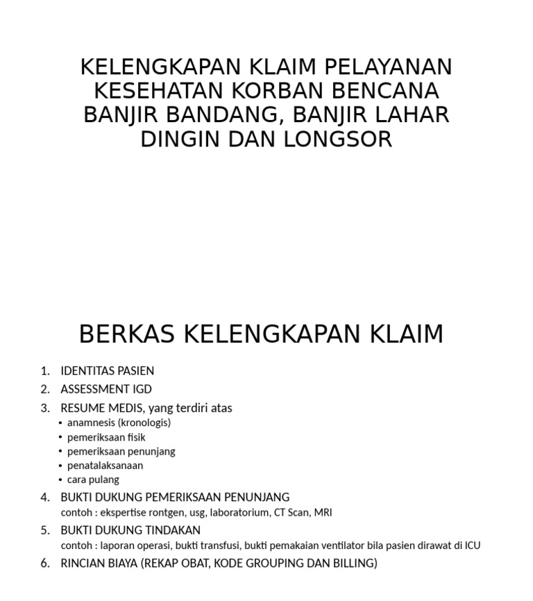 Kelengkapan Klaim Pelayanan Kesehatan | PDF