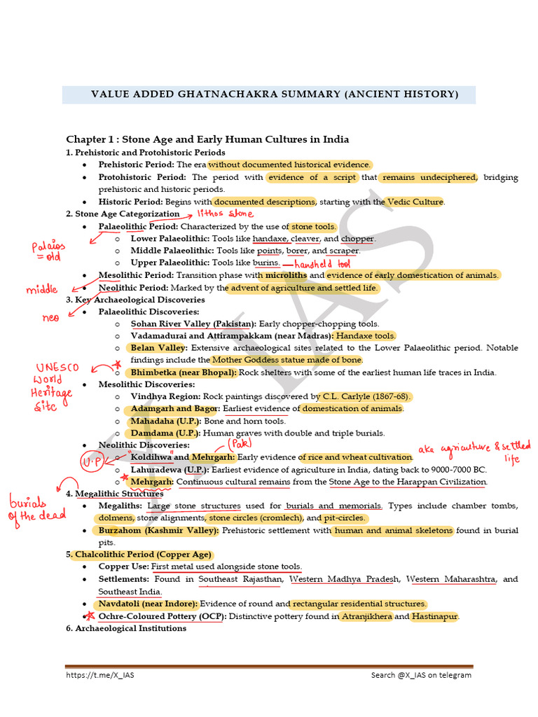 Chapter 1: Stone Age and Early Human Cultures in India: Value Added ...