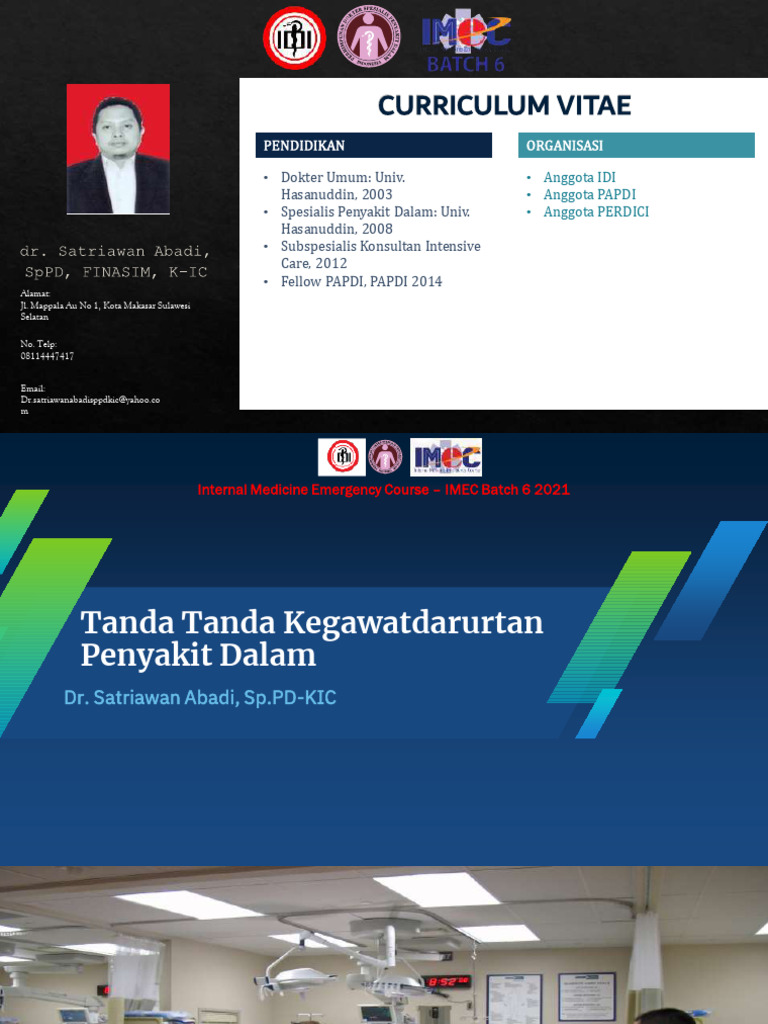 1-3 DR Satriawan SP - PD Emergency Medicine Imec Vi | PDF | Diseases And Disorders | Physiology
