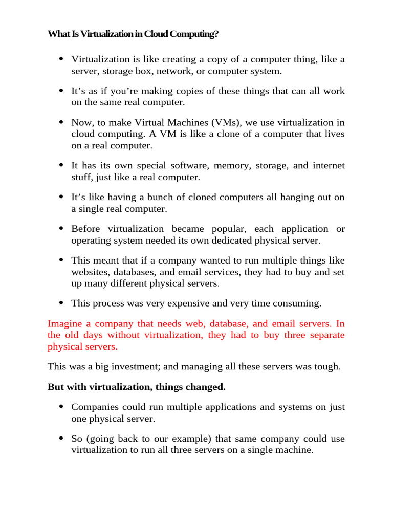 Understanding Cloud Computing Virtualization | PDF | Virtual Machine ...