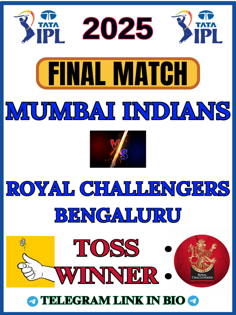 IPL 2025 Final Toss Results | PDF