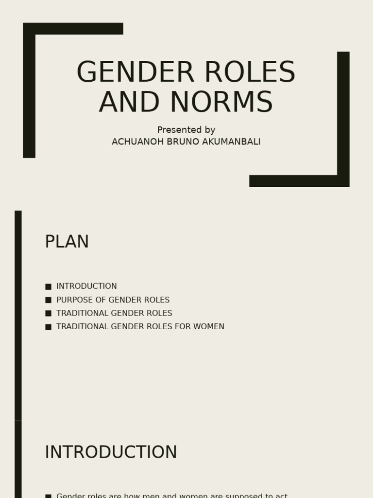 Traditional Gender Roles and Stereotypes | PDF