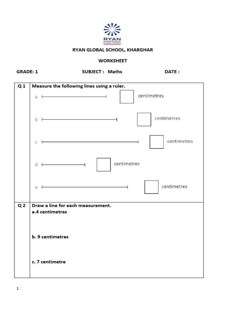Measures Worksheet | PDF