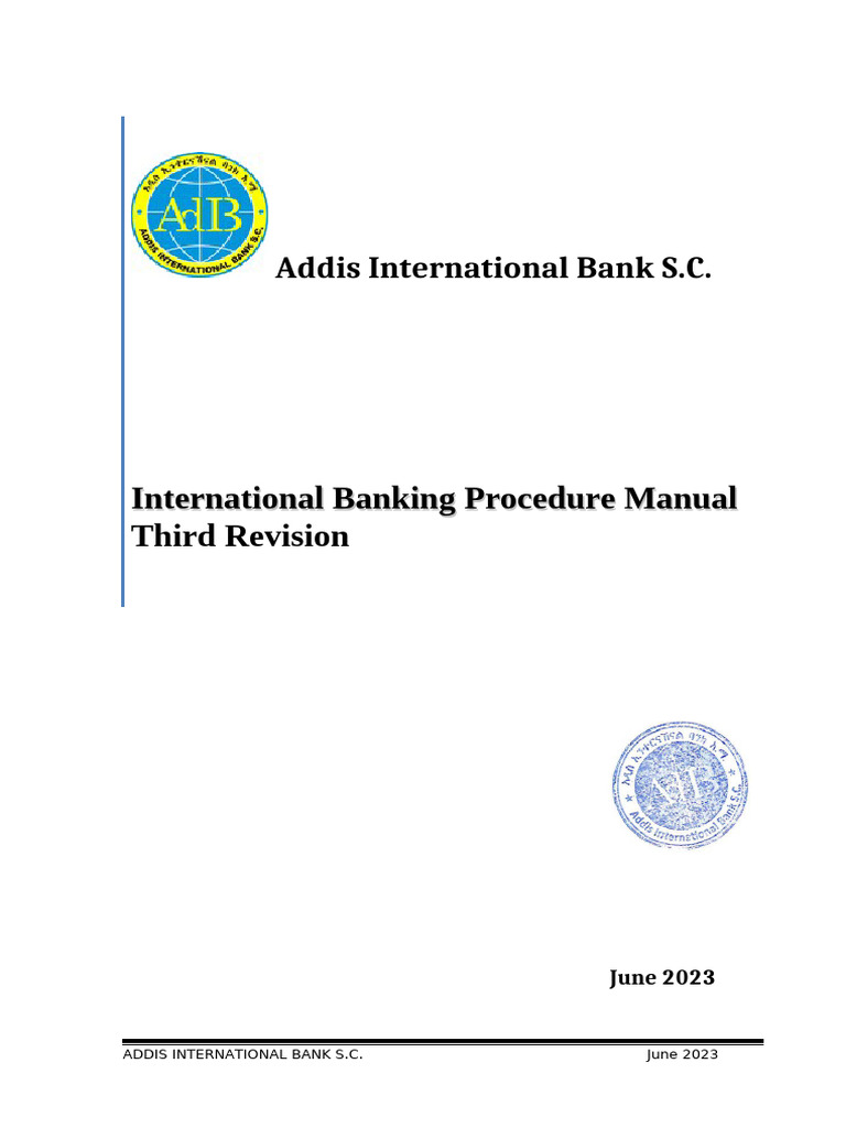 International Banking Procedure Manual- Third Revision (2) | PDF ...