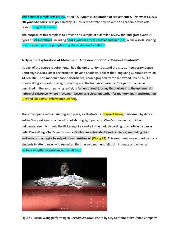 Arts and Life Review 24-25-2 MLA Sample-2 | PDF | Dances